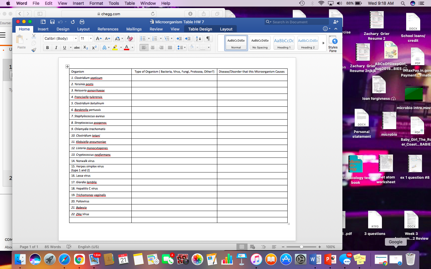 Solved Word File Edit View Insert Format Tools Table Window | Chegg.com
