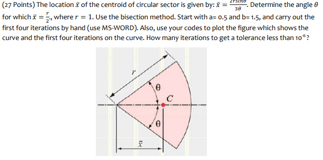 Solved (27 Points) The location xˉ of the centroid of | Chegg.com