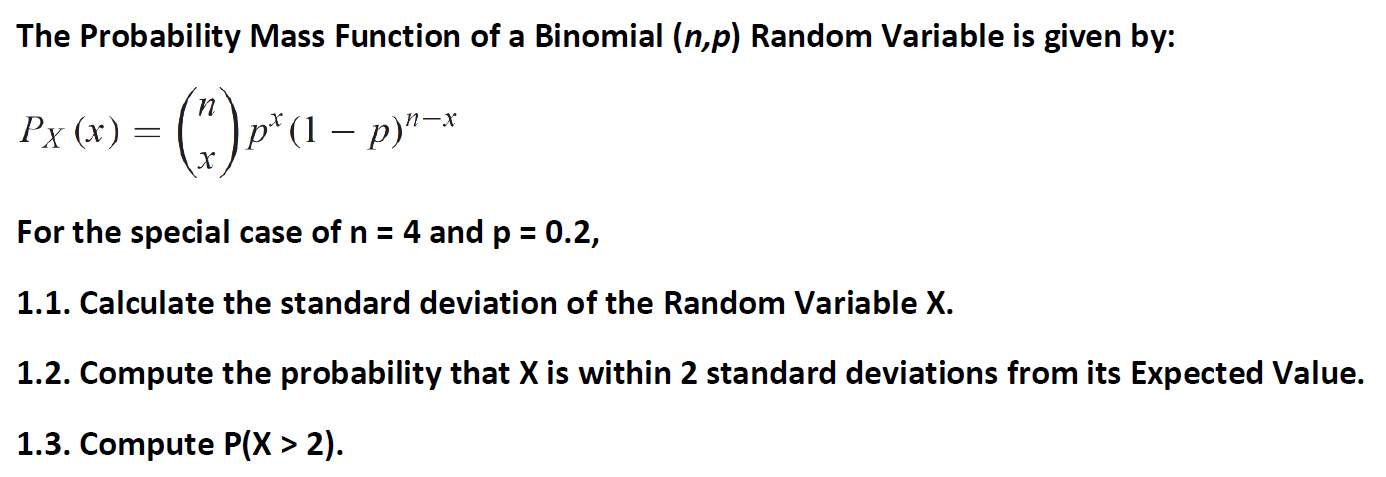 Solved The Probability Mass Function of a Binomial (n,p) | Chegg.com