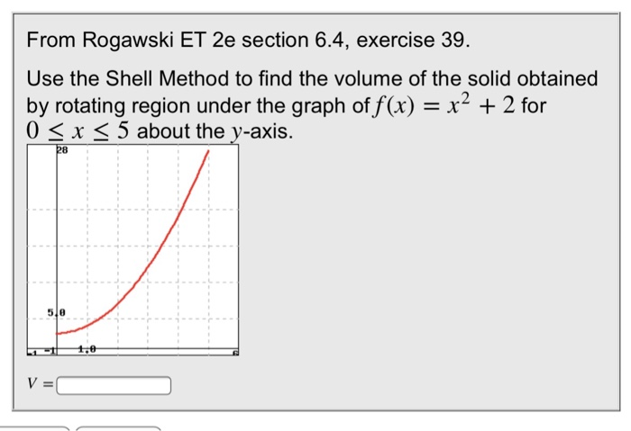 Solved From Rogawski ET 2e section 6.4, exercise 39. Use the | Chegg.com