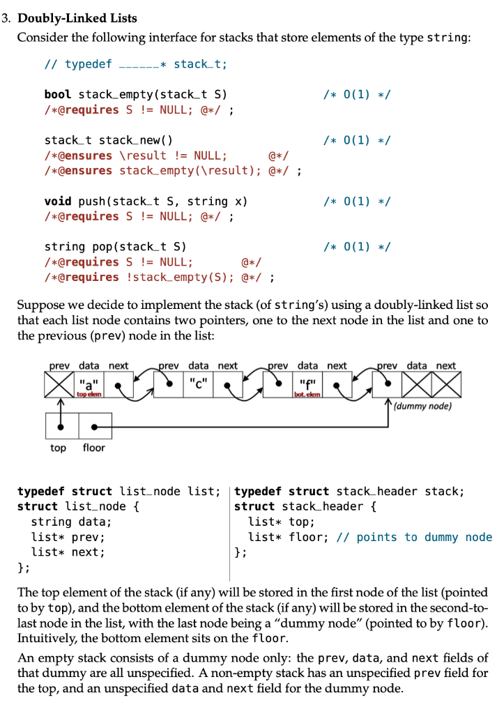Solved Consider the following interface for stacks that | Chegg.com