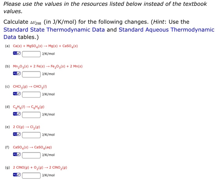 Solved Please use the values in the resources listed below | Chegg.com