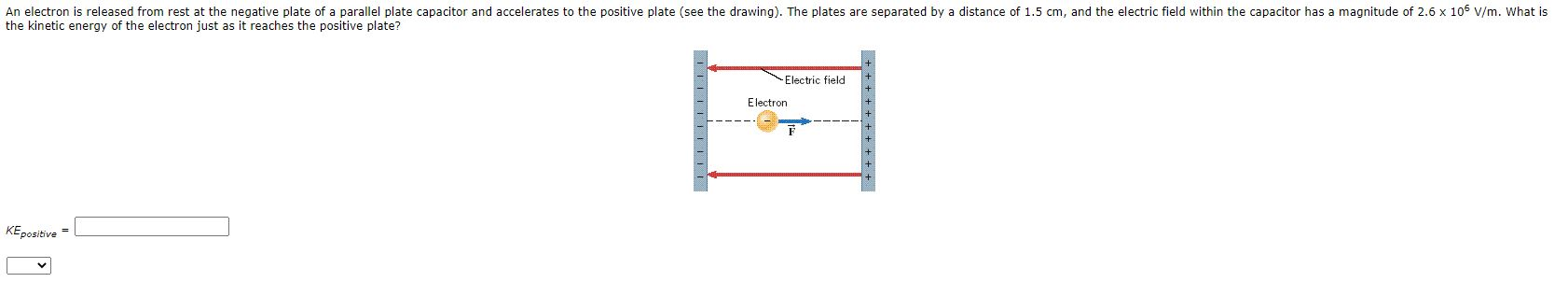 Solved An Electron Is Released From Rest At The Negative