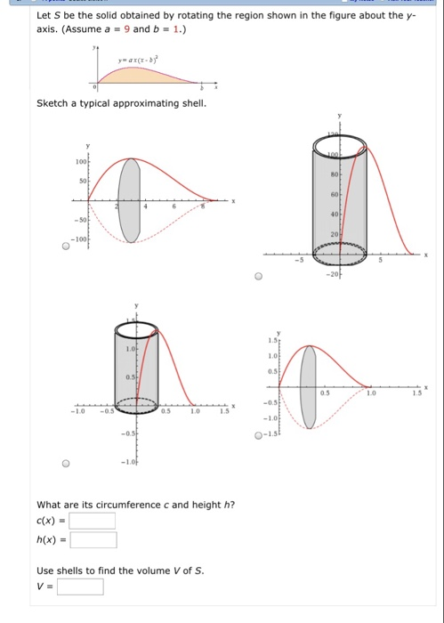 Solved Let S be the solid obtained by rotating the region | Chegg.com