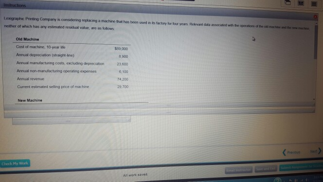 Lexigraphic Printing Company is cansidering replacing | Chegg.com