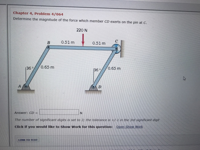 Solved Chapter 4, Problem 4/064 Determine the magnitude of | Chegg.com