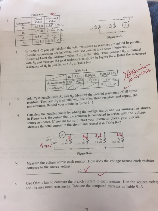 Solved Parallel Circuits Date Class Reading: Floyd, Sections | Chegg.com