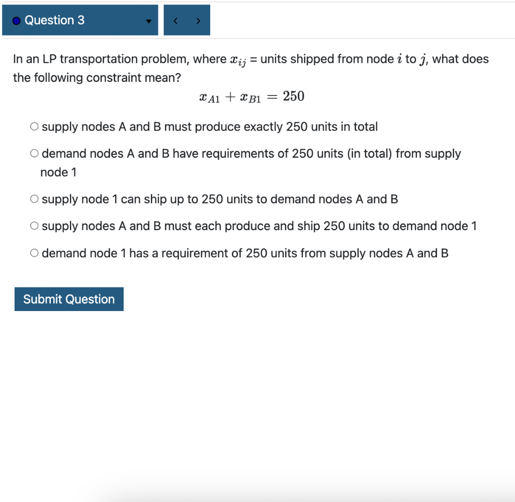 Solved In an LP transportation problem, where xij= units | Chegg.com