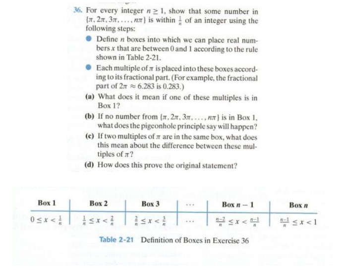 Solved For every integer show that some number in [ | Chegg.com