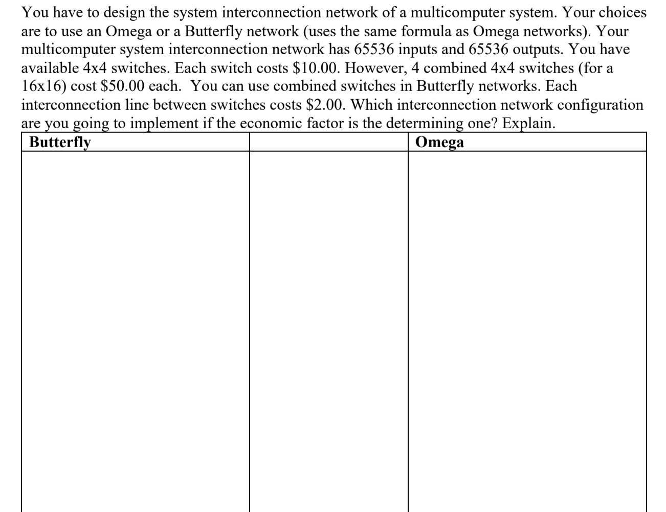 You have to design the system interconnection network | Chegg.com