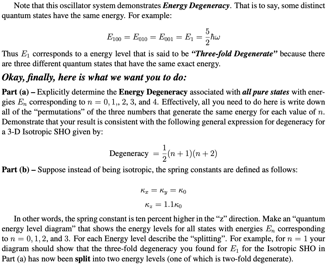 Solved Problem 2. = = Consider a 3-D Quantum Isotropic | Chegg.com