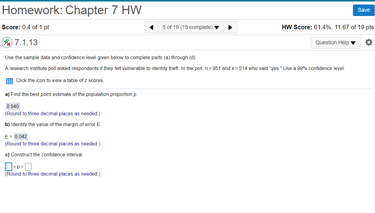 Solved Homework Chapter 7 Hw Save Score 0 4 Of 1 Pt 5 Of
