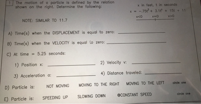 Solved The motion of a particle is defined by the relation | Chegg.com