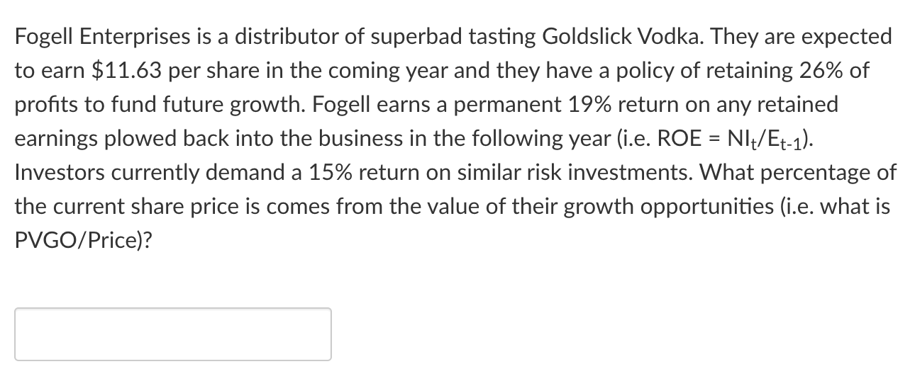 Solved Fogell Enterprises is a distributor of superbad | Chegg.com