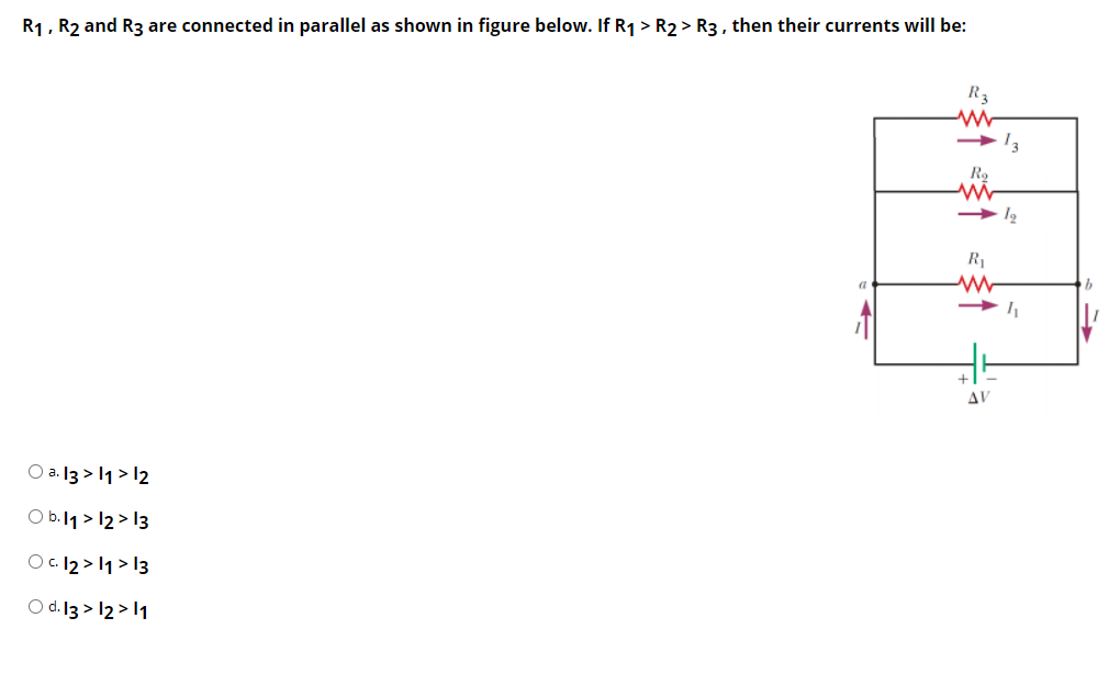Solved R1, R2 and R3 are connected in parallel as shown in | Chegg.com