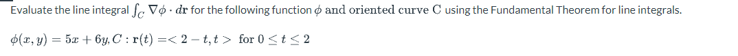Solved Evaluate the line integral \\( \\int_{C} \\nabla | Chegg.com