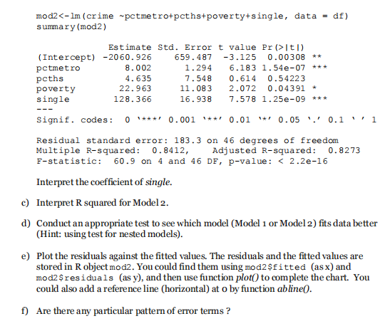 uestion 2: Multiple linear regression. social | Chegg.com