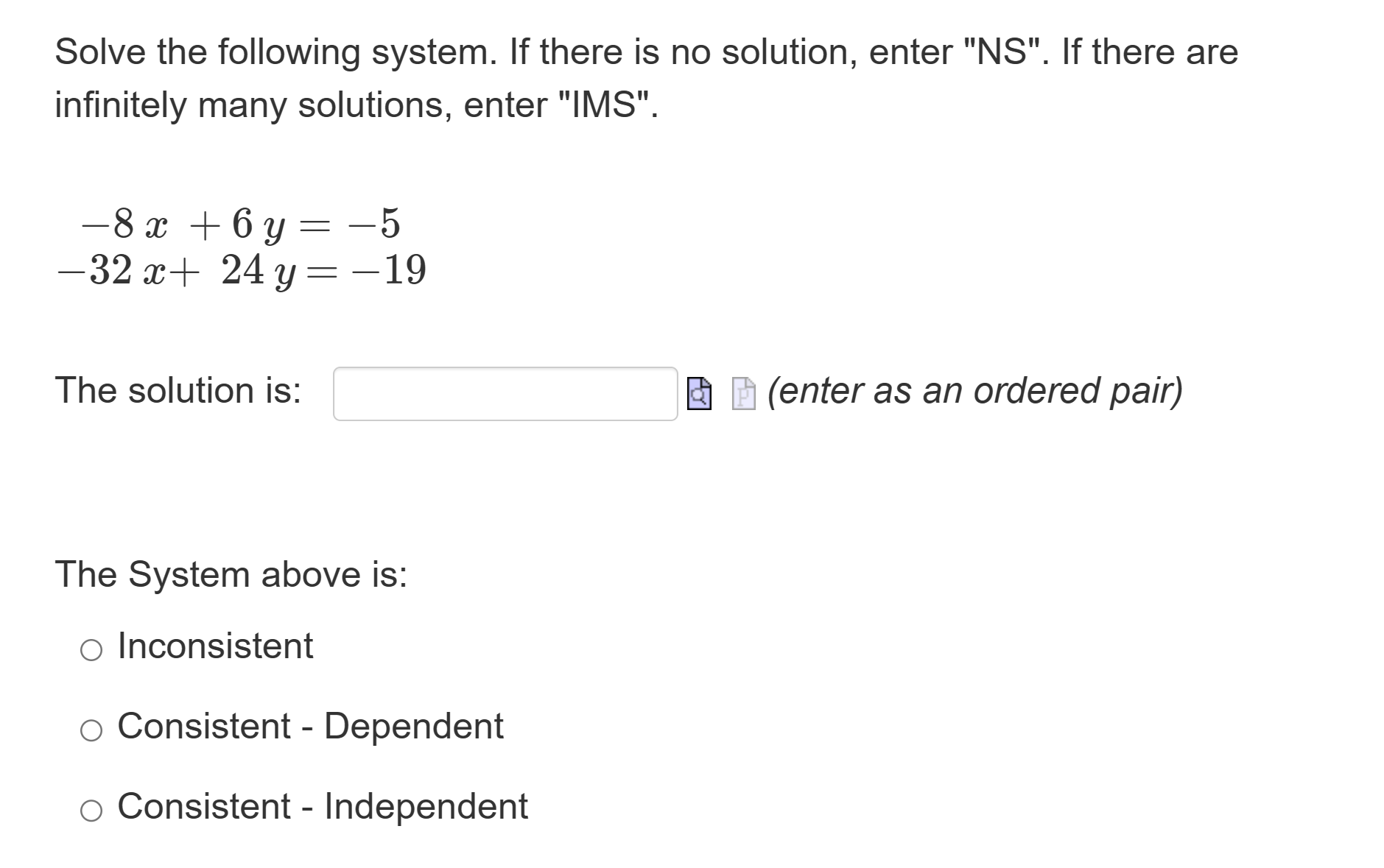 Solved Solve the following system. If there is no solution, | Chegg.com