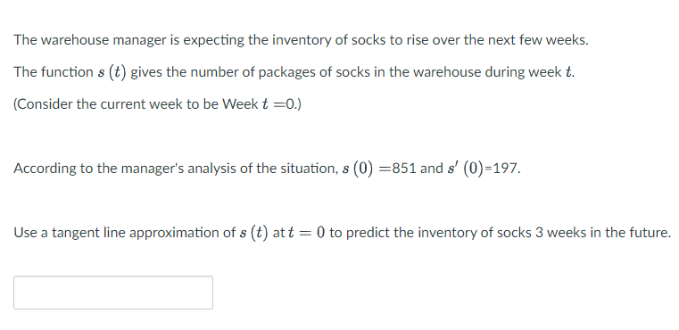 Solved The warehouse manager is expecting the inventory of | Chegg.com