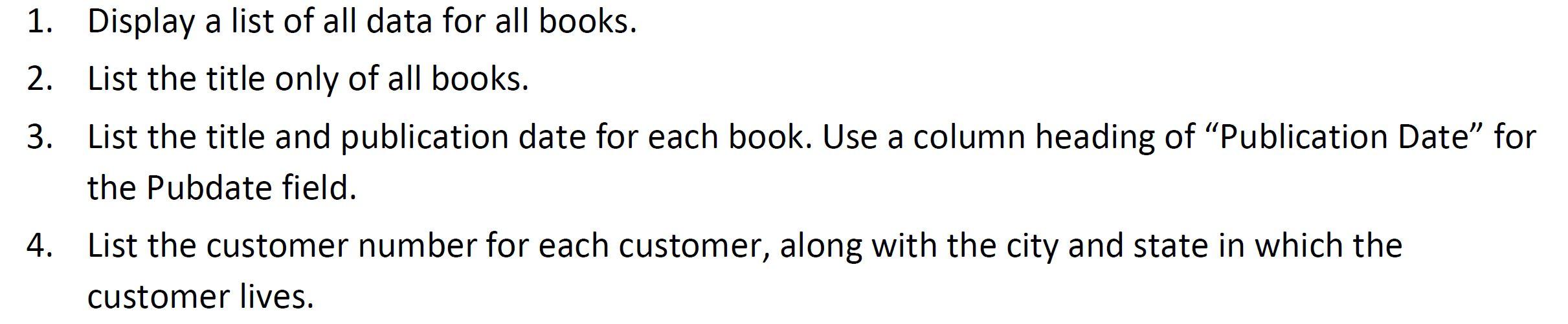 Solved Unit 2 Lab Activity - SQL Questions 1 through 4 - | Chegg.com