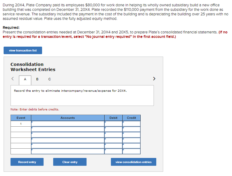 Solved During 20×4, Plate Company pald its employees $80,000 | Chegg.com