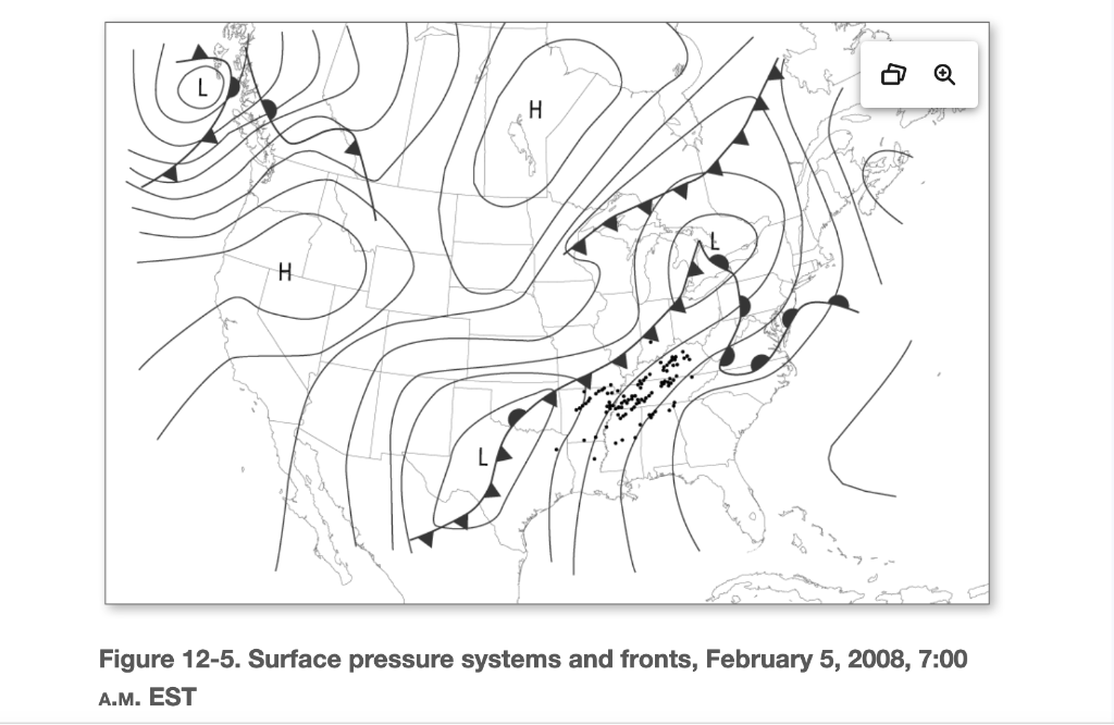 Solved Figure 12-5. Surface pressure systems and fronts, | Chegg.com