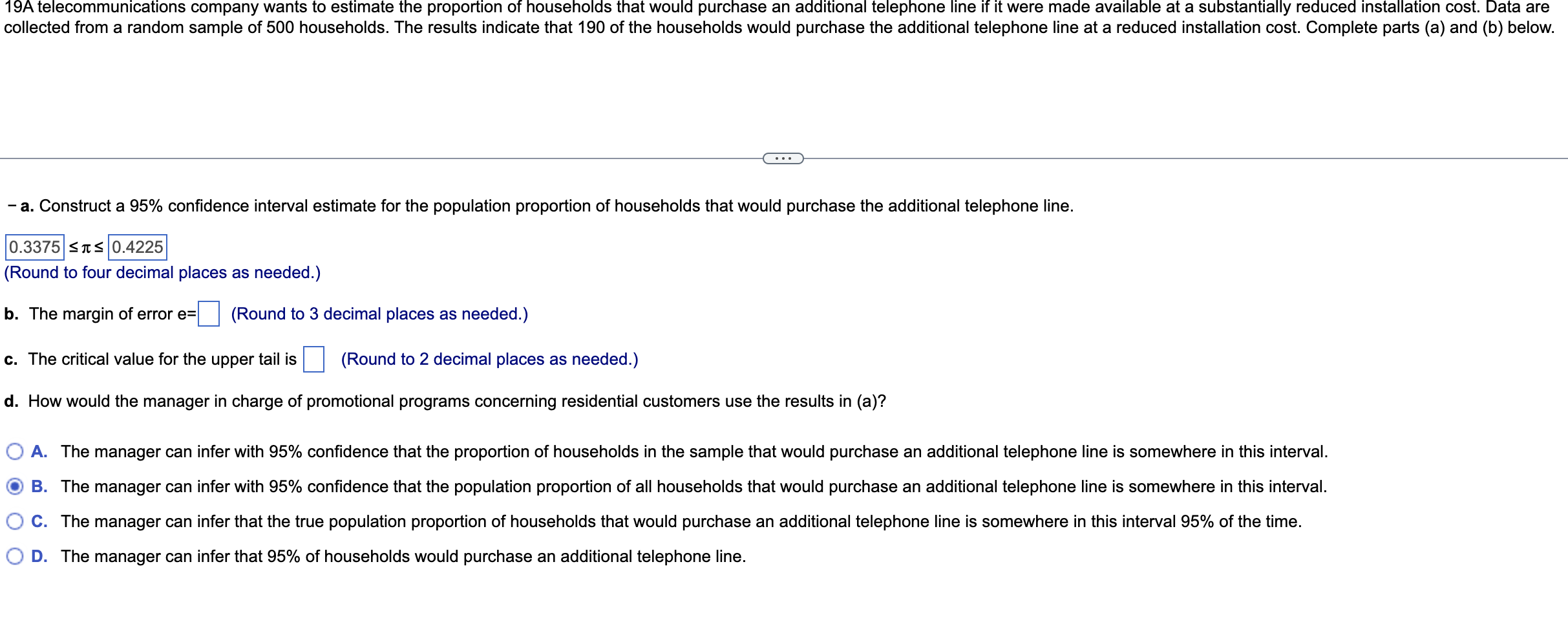 Solved I Need help with Parts b. and c. plz give steps with | Chegg.com