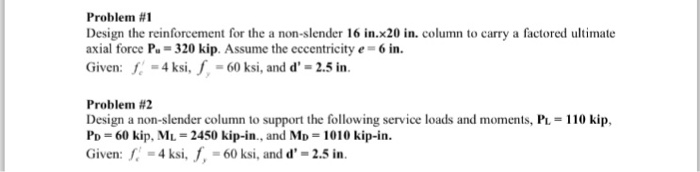 Solved Use column interaction diagrams to solve the | Chegg.com