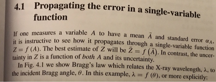 Solved Agating The Error In A Single Variable Function If 0028