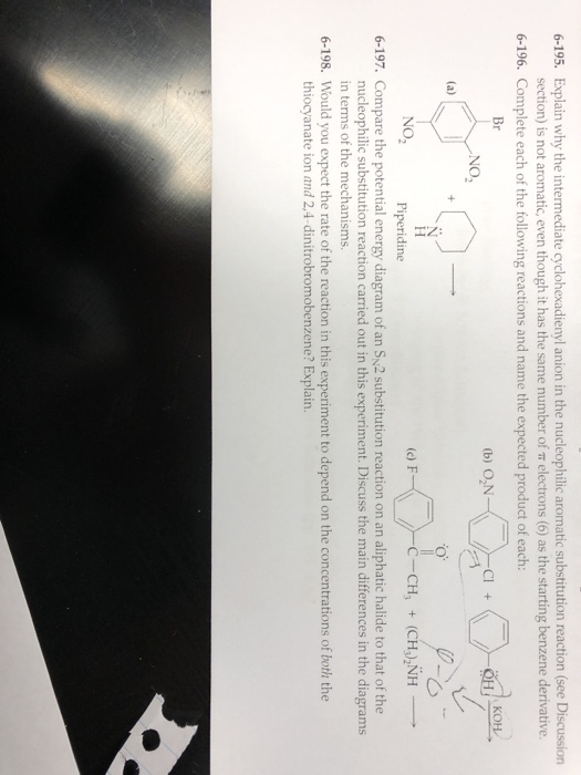 Solved 6-195. Explain why the intermediate cyclohexadienyl | Chegg.com