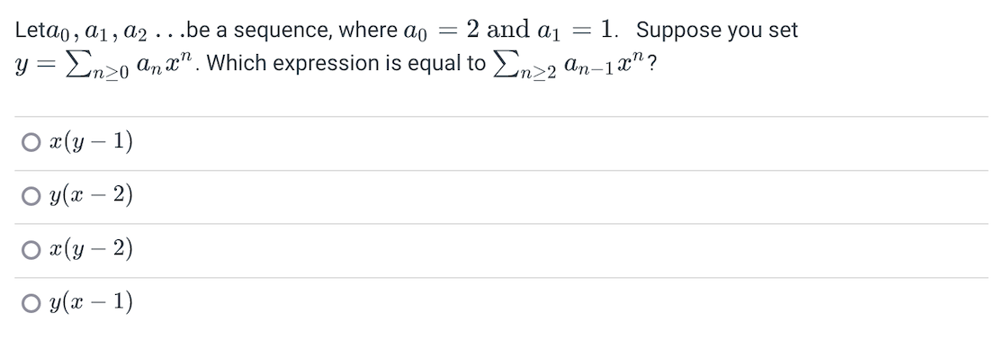 Solved Let a0,a1,a2… be a sequence defined by a recurrence. | Chegg.com