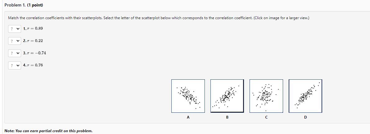 Solved Match the correlation coefficients with their | Chegg.com