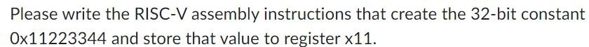Solved Please write the RISC-V assembly instructions that | Chegg.com