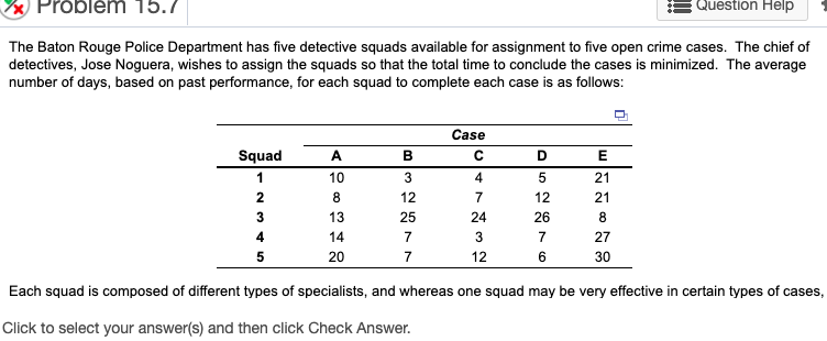 Solved Each squad is composed of different types of | Chegg.com