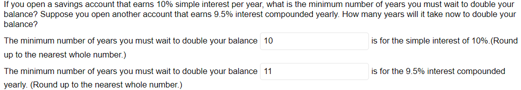 Solved If you open a savings account that earns 10% simple | Chegg.com