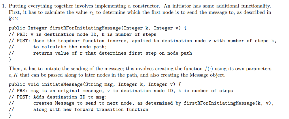 Solved 1. Putting everything together involves implementing | Chegg.com