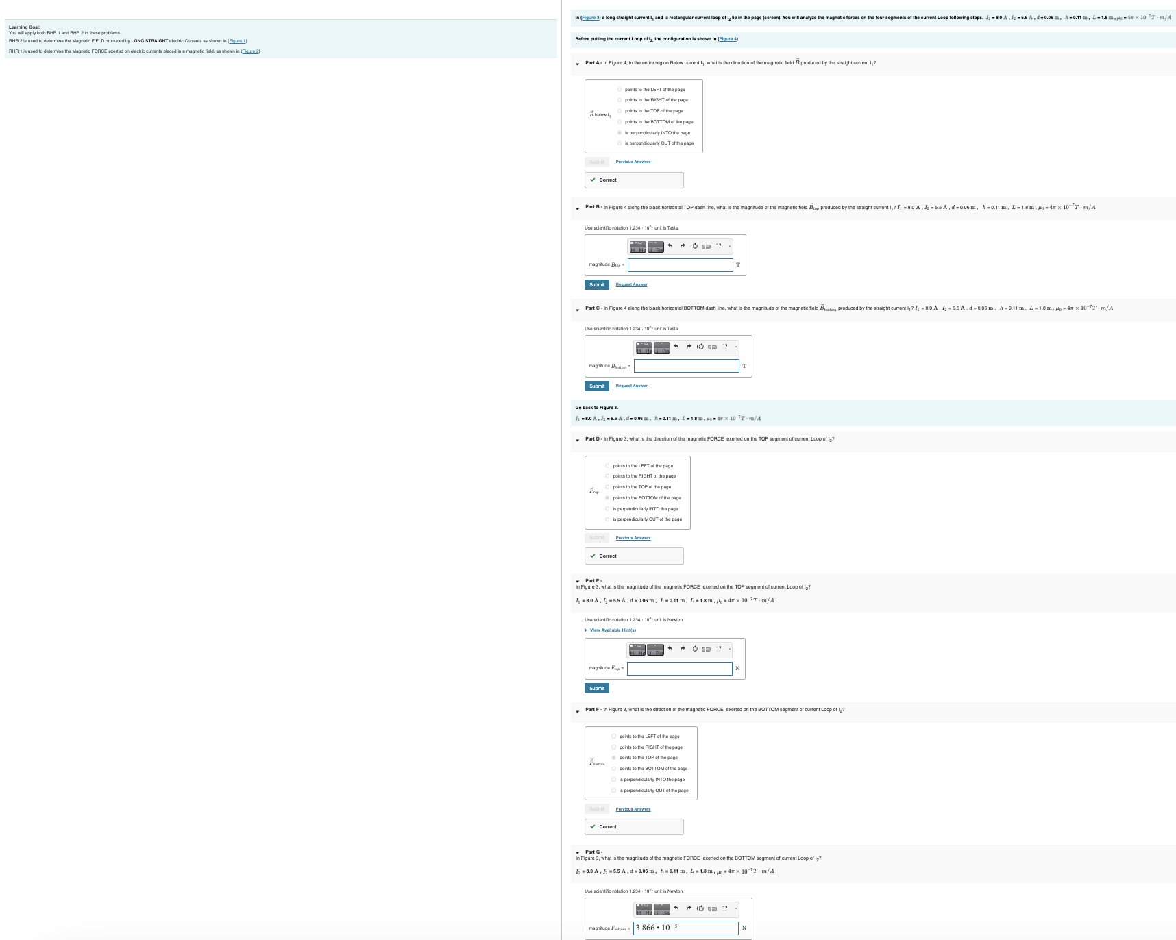 Solved Part H - In Figure 3, what is the direction of the | Chegg.com