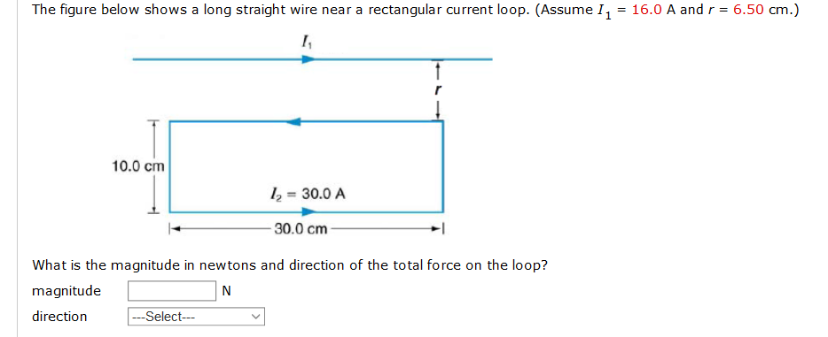 Solved The figure below shows a long straight wire near a | Chegg.com