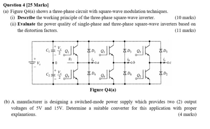 Solved Question 4 [25 Marks] (a) Figure Q4(a) shows a | Chegg.com