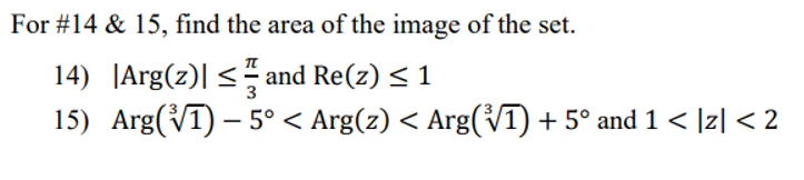 Solved For #14 ﻿& 15, ﻿find the area of the image of the | Chegg.com