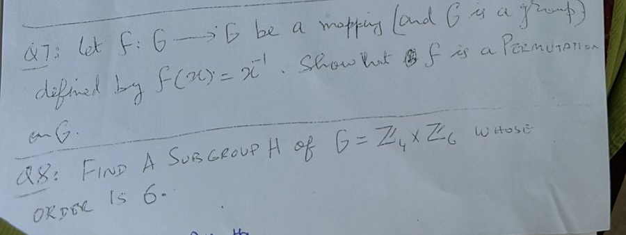 Solved Q7: let f:G G be a mapping (and G is a gramp) difined | Chegg.com Solved Q7: let f:G G be a mapping (and G is a gramp) difined | Chegg.com