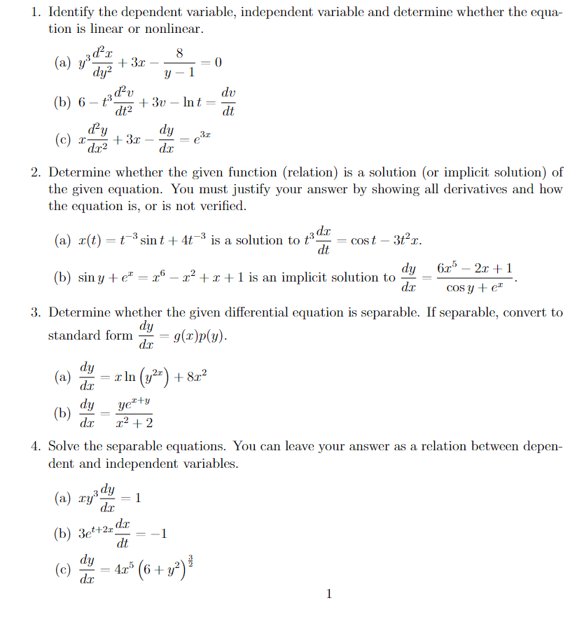 Solved Identify the dependent variable, independent variable | Chegg.com