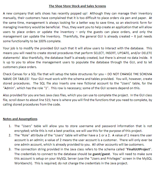 Solved Connect a Java GUI to an SQL Database Please help me | Chegg.com