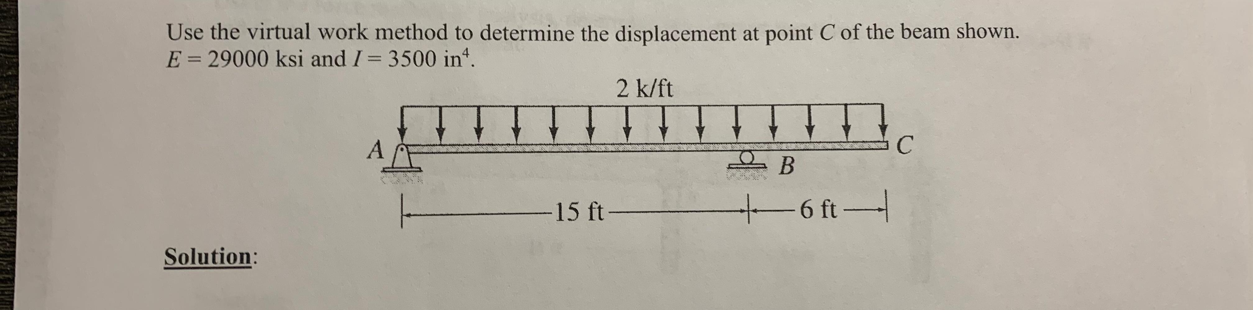 Solved Use the virtual work method to determine the | Chegg.com