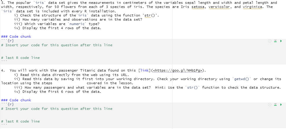 3. The popular 'iris' data set gives the measurements | Chegg.com