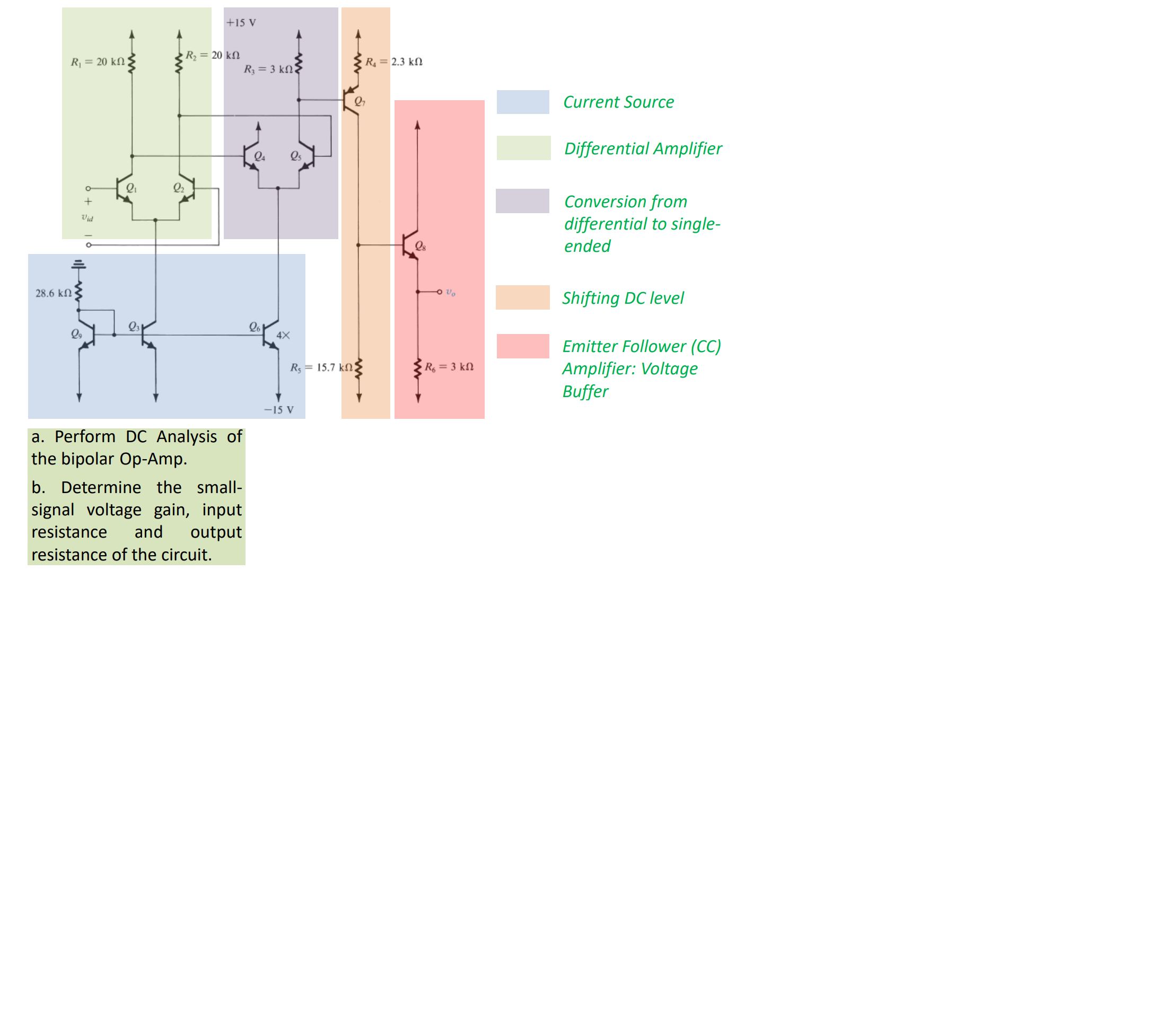 Solved Current Source Differential Amplifier Conversion from | Chegg.com