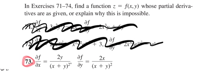 Solved In Exercises 71-74, find a function z = f(x,y) whose | Chegg.com