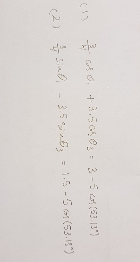 Solved How to solve these two equations from theta 1 and | Chegg.com