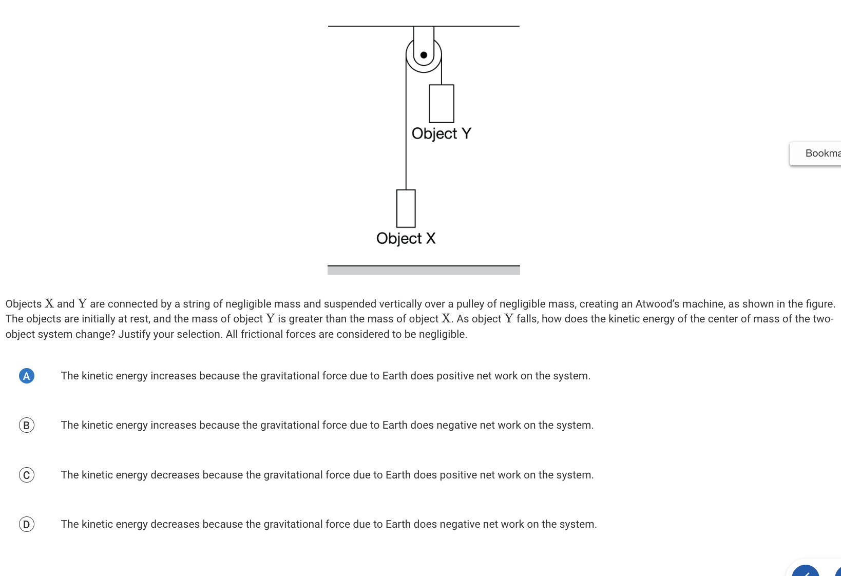 Solved Objects x ﻿and Y ﻿are connected by a string of | Chegg.com
