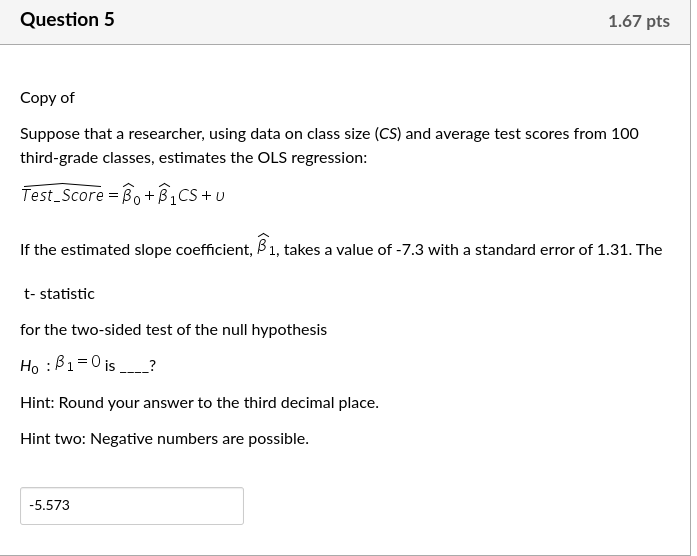 Solved Copy Of Suppose That A Researcher Using Data On
